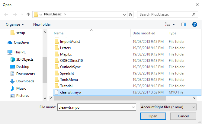 Configuring an AccountRight Classic (version 19 or earlier) - PS Help ...