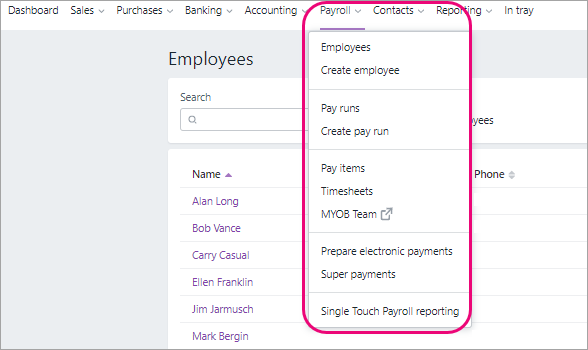 Payroll - MYOB Business - MYOB Help Centre