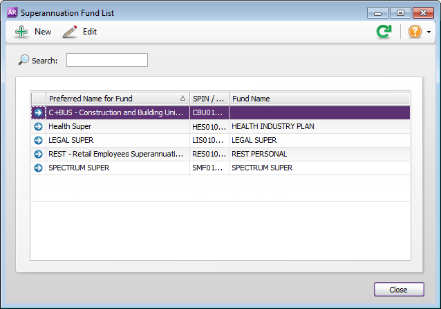 Check super fund and employee details - MYOB AccountRight - MYOB Help ...