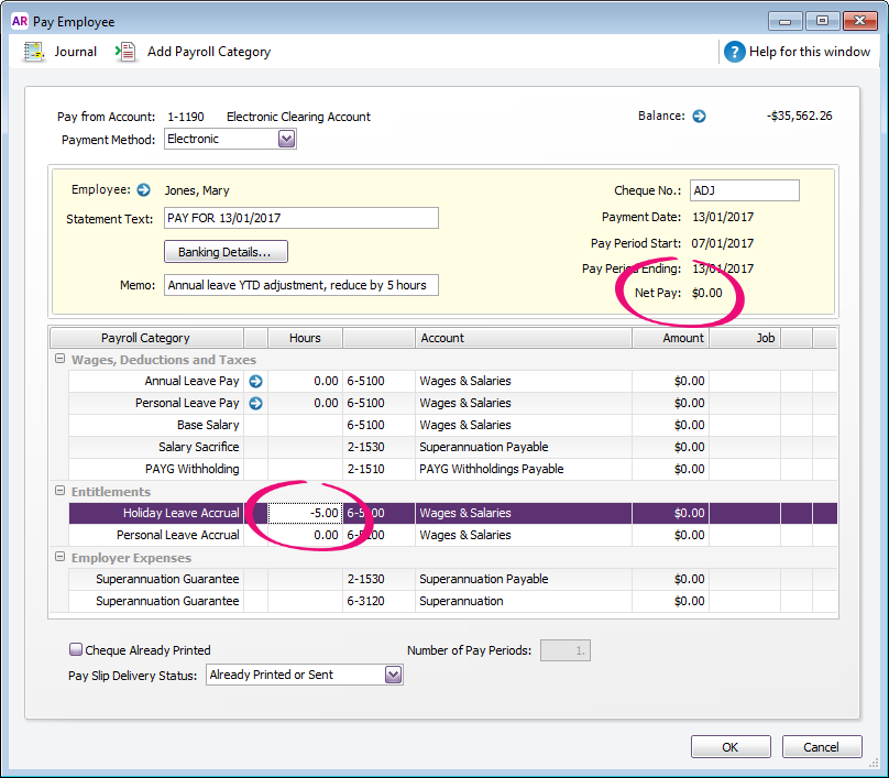 Viewing an employee's entitlement balances - MYOB AccountRight - MYOB ...