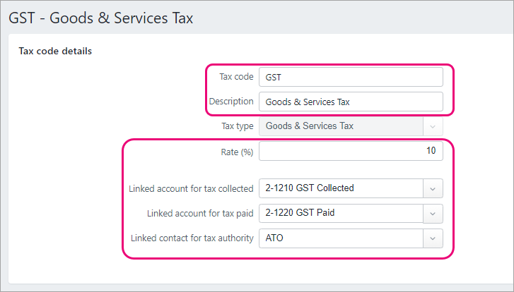 Tax codes (Australia) - MYOB Business - MYOB Help Centre